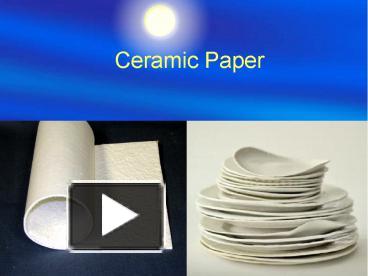 Ceramic Paper presentation | free to download