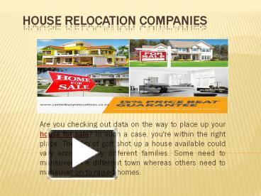 PPT – House Relocation Companies PowerPoint presentation | free to ...