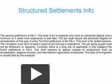Structured Settlements Info presentation | free to download