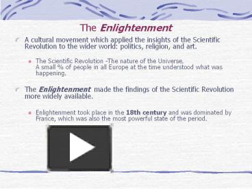 PPT – The Enlightenment PowerPoint presentation | free to view - id ...
