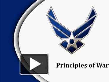 Principles of War presentation | free to view