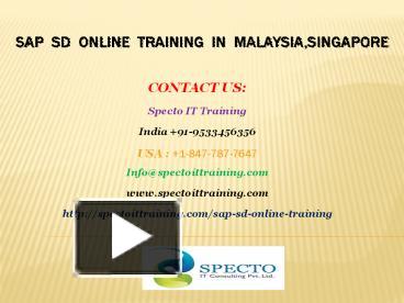 PPT – sap sd online training classes | online training on sap mm ...