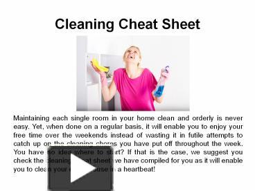 PPT – Cleaning Cheat Sheet PowerPoint presentation | free to download ...