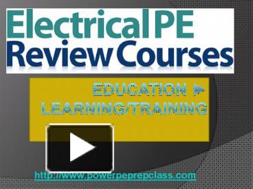 PPT – pe exam for electrical engineering PowerPoint presentation | free ...