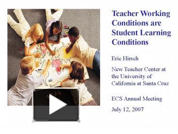 PPT – Teacher Working Conditions are Student Learning Conditions ...