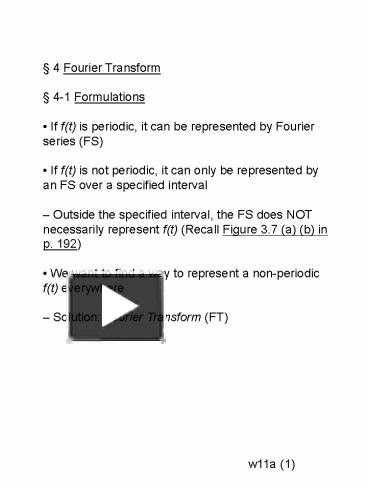PPT – 4 Fourier Transform PowerPoint presentation | free to view - id ...