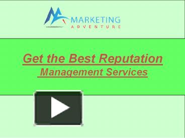 Get The Best Reputation presentation | free to download