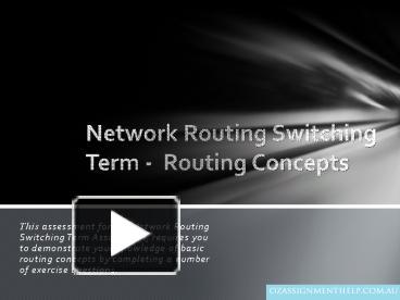 PPT – Network Routing Switching Term - Router concept PowerPoint ...