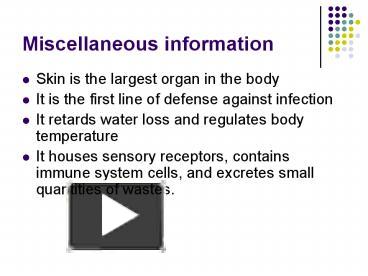 PPT – Miscellaneous information PowerPoint presentation | free to view ...