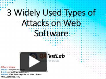 PPT – 3 Widely Used Types of Attacks on Web Software PowerPoint ...