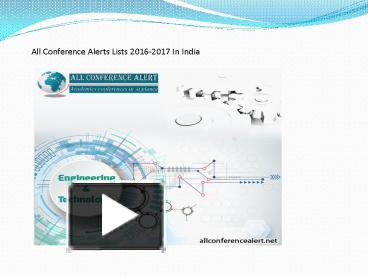 PPT – All Conference Alerts 2017 PowerPoint presentation | free to ...