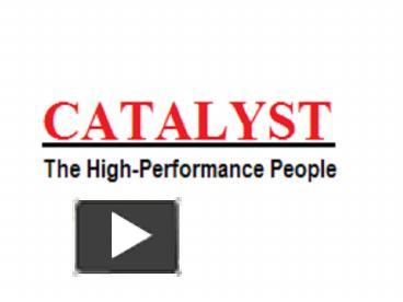 PPT – Catalyst Training Services PowerPoint presentation | free to ...