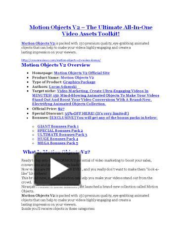 Motion Objects V2 REVIEW - DEMO of Motion Objects V2 presentation ...