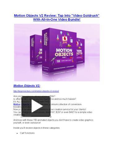 PPT – Motion Objects V2 Review and Motion Objects V2 (EXCLUSIVE ...