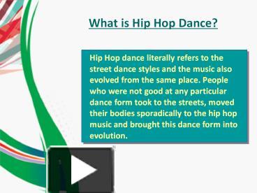 What is Hip Hop Dance presentation | free to download