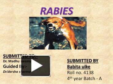 rabies presentation | free to download