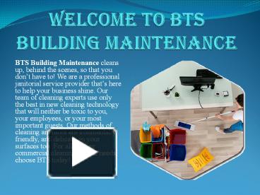 PPT – BTS Building Maintenance PowerPoint presentation | free to ...
