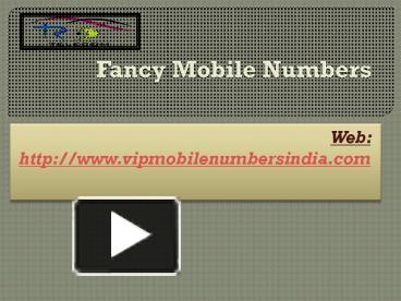 Fancy Mobile Numbers presentation | free to download