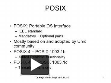 POSIX presentation | free to download