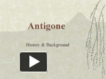 Antigone presentation | free to download
