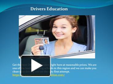 Drivers Education presentation | free to download
