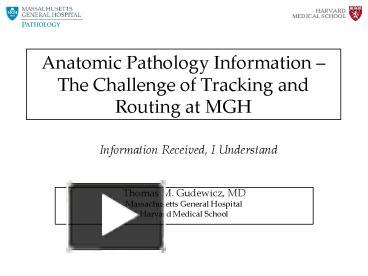 PPT – Anatomic Pathology Information PowerPoint presentation | free to ...