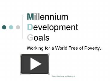 Millennium Development Goals presentation | free to download