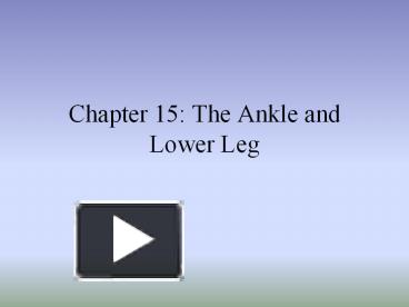 Diffuse pain about disto-medial aspect of lower leg .. presentation ...