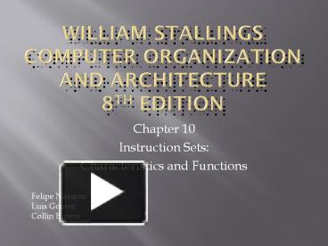 William Stallings Computer Organization and Architecture 8th Edition ...