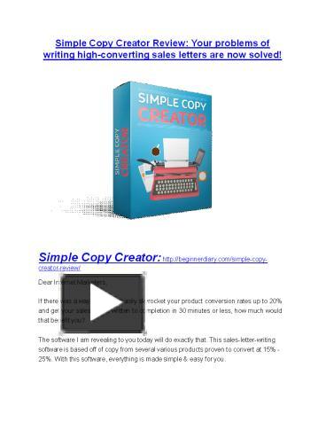 PPT – Simple Copy Creator Review and $30000 Bonus - Simple Copy Creator ...