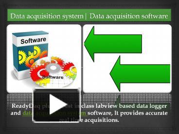 Data acquisition system| Data acquisition software presentation | free ...