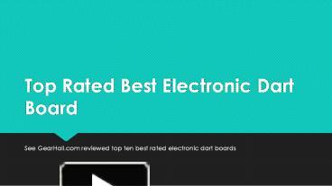 PPT – Electronic Dart Boards PowerPoint presentation | free to download ...