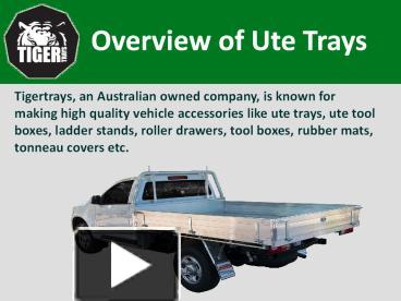 PPT – Overview of Ute Trays PowerPoint presentation | free to download ...