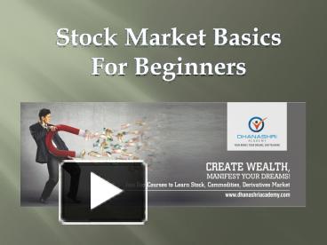 Stock Market Basics for Beginners | Share Market presentation | free to ...