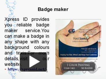 PPT – Badge maker PowerPoint presentation | free to download - id ...