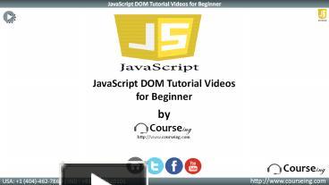 JavaScript DOM Tutorial Videos for Beginner presentation | free to download