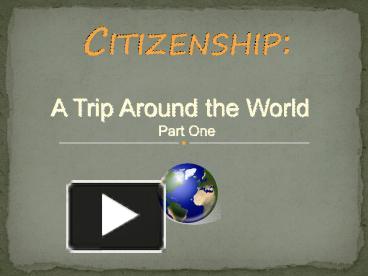 PPT – Citizenship: PowerPoint presentation | free to download - id ...
