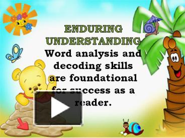 ENDURING UNDERSTANDING presentation | free to view
