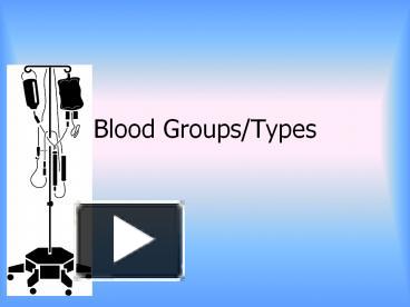 Blood Groups/Types presentation | free to view