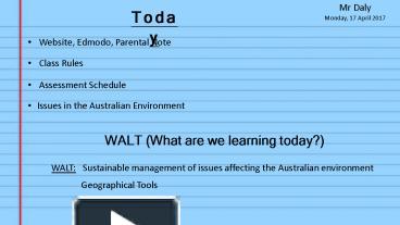 PPT – Mr Daly PowerPoint presentation | free to download - id: 84ecb5-NTUwY