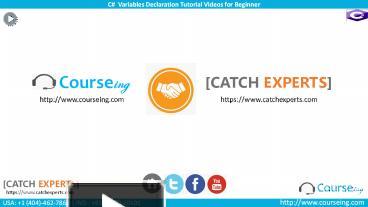 Ppt C Sharp Variable Declaration Tutorial Videos For Beginner