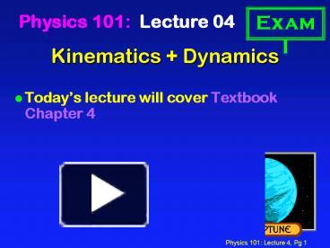 PPT – Kinematics Dynamics PowerPoint presentation | free to view - id ...