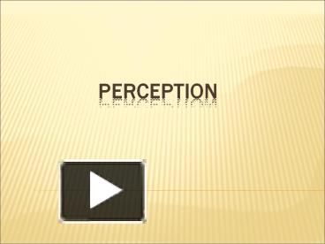 PERCEPTION presentation | free to download