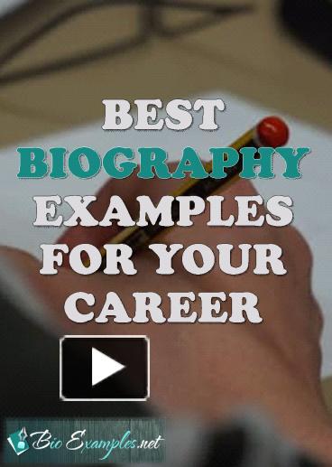 Best Biography Examples for Your Career presentation | free to download