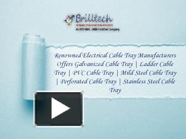 PPT – Cable Tray (1) PowerPoint presentation | free to download - id ...