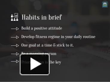 Habits that can transform people's lives Photo Slideshow | free to ...