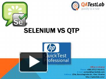 Selenium vs QTP presentation | free to download