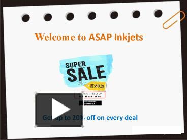 Canon 120 Toner Cartridges - ASAP Inkjets presentation | free to download