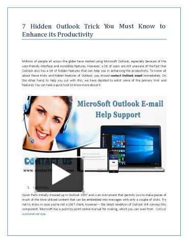 PPT – MS Outlook Tricks to Enhance its Productivity PowerPoint ...