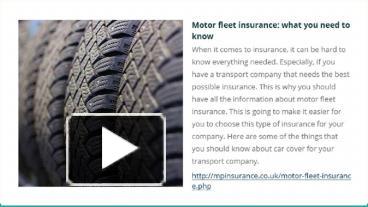PPT – Company Car Fleet Insurance PowerPoint presentation | free to ...